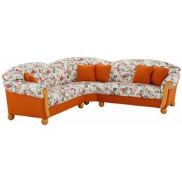 Ecksofa Home Affaire, B:233cm H:83cm T:233cm, bunt, Wohnzimmer, Sofas, "Milano, bequem mit Federkern, B/T/H 233/233/83cm, Landhausstil, L-Form",