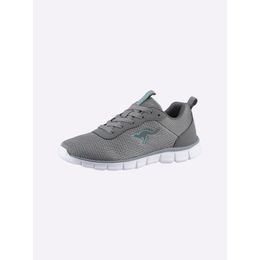 Kangaroos Damen Sneaker, Gr. 37, grau, Mesh, Textil, Schuhe