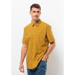 Jack Wolfskin Herren Kurzarmhemd "HOT SPRINGS SHIRT M", gelb, Gr. XXL, OBERSTOFF: 100% BAUMWOLLE, Hemden
