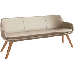 Essbank Musterring, B:180cm H:87cm T:66cm, beige, Küche, Sitzbänke, "Tavia", Stativgestell Wildeiche massiv geölt, Breite 180, 200 oder 220 cm