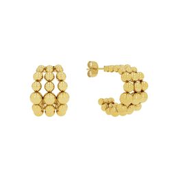 JOOP! JOOP Damen Paar Creolen "2039831", Edelstahl, gold, Edelstahl, Ohrringe