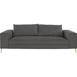 3-Sitzer OTTO products, B:247cm H:83cm T:103cm, grau, Luxus-Microfaser: aus recycleten Textilien (100% PES), Sofas, "Finnja, softer, legerer