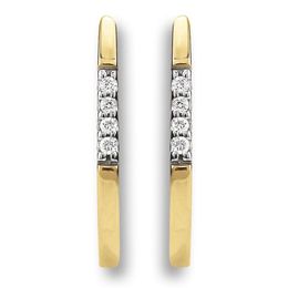 ONE ELEMENT Damen Paar Ohrh&auml;nger "0.03 ct Diamant Brillant Ohrringe Ohrstecker aus 585 Gelbgold", Damen, 0,03 mit Diamant, Diamanten Gelbgold 585
