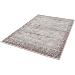 Teppich Astra, B:80cm H:9mm L:150cm, beige, Kunstfaser, Wohnzimmer, Teppiche, "Vercelli 234 Kurzflorteppich", wollig weiche Oberfläche, mit Fransen,