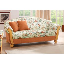2-Sitzer Home Affaire, B:159cm H:83cm T:81cm, bunt, Chenille »Esparta« (70% Polyacryl, 30% Polyester) auf Korpus und Zierkissen, Sitz und Rücken im