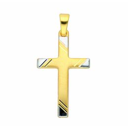 Adelia´s ADELIA ́S Damen Kettenanhänger "Damen & Herren 333 Gold Kreuz Anhänger", Damen, Gelbgold 333 Gold, gold, Gelbgold 333, Gold, Schmuckanhänger,