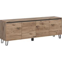 Lowboard Inosign, B:184cm H:64cm T:40cmviking oak nachbildung, basalt grau, FSC-zertifizierter Holzwerkstoff, Sideboards, "BALTIC, Breite 184cm,