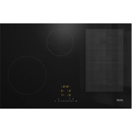 Miele Induktions-Kochfeld "KM 7474 FL 125 Edition", B:80cm H:5,1cm T:52cm, schwarz, Kochfelder, Mit 4 Kochzonen inkl. 1 leistungsstarken