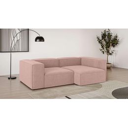 Ecksofa OTTO HOME, B:260cm H:72cm T:160cm, rot, 100% Polyester, Sofas, "XL HAILY L-Form, Modularsofa extra tief, Maße B/T/H: 260/160/72 cm", als