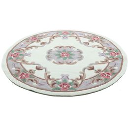 Teppich Theko, H:14mm &Oslash;:150cm, beige, Kunstfaser, Wohnzimmer, Teppiche, "Ming", hochwertiges Acrylgarn, ideal im Wohnzimmer & Schlafzimmer