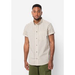 Jack Wolfskin Herren Kurzarmhemd "HOT SPRINGS SHIRT M", beige, Gr. M, OBERSTOFF: 100% BAUMWOLLE, Hemden