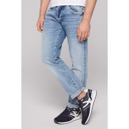CAMP DAVID Herren Slim-fit-Jeans, blau, Gr. 38, vintage, Material: 98% Baumwolle, 2% Elasthan, Zusatz: Enth&auml;lt nichttextile Teile tierischen