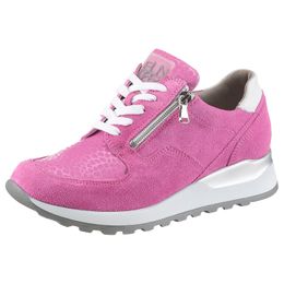Waldl&auml;ufer WALDL&Auml;UFER Damen Keilsneaker "HIROKO", Gr. 4,5, lila, Nappaleder, Textil, Veloursleder, Schuhe, Schn&uuml;rschuh, Freizeitschuh, Halbschuh,