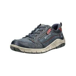 Mustang Shoes Damen Sneaker "Mustang Shoes Sneaker Lederimitat", Gr. 44, blau, Lederimitat, Schuhe