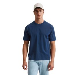 Marc O'Polo MARC O'POLO Herren T-Shirt "aus schwerem Bio-Baumwoll-Jersey", blau, Basic, Gr. M, unifarben, Obermaterial: 100% Baumwolle, Shirts