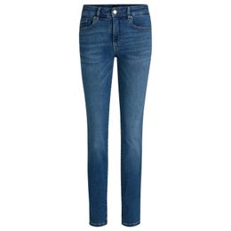 BOSS Orange Damen Slim-fit-Jeans "JACKIE MR 4.0", blau, Gr. 28, unifarben, Denim/Jeans, Obermaterial: 92% Baumwolle, 6% Polyester, 2% Elasthan,