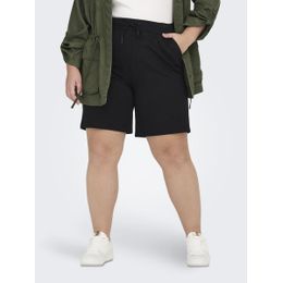 Only CARMAKOMA Damen Shorts "CARGOLDTRASH", schwarz, Gr. 42, Obermaterial: 63% Viskose (LENZING ECOVERO ), 32% Nylon, 5% Elasthan, Hosen