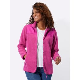 Casual Looks Damen Langjacke, pink, Gr. 44, unifarben, 100% Polyester, Besatz:100% Polyester, Jacken