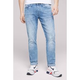 CAMP DAVID Herren Regular-fit-Jeans, blau, Gr. 29, Abriebeffekte, Material: 79% Baumwolle, 20% Polyester, 1% Elasthan, Jeans, mit zwei Leibh&ouml;hen