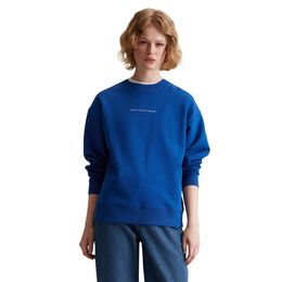 Marc O'Polo Damen Sweatshirt "aus softem French Terry", blau, Gr. M, MARC O'POLO DENIM, unifarben, Obermaterial: 100% Baumwolle, Sweatshirts
