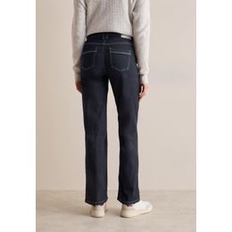 Cecil Damen Bootcut-Jeans, blau, Gr. 36, unifarben, Web, 75% Baumwolle, 23% Polyester, 2% Elasthan, Jeans, High Waist
