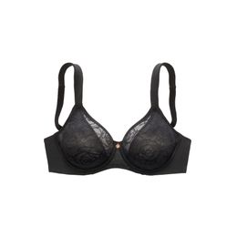 Nuance Damen Minimizer-BH, Gr. 85, schwarz, Microtouch, Obermaterial: 85% Polyamid, 15% Elasthan, BHs, mit B&uuml;gel und leicht wattierten Tr&auml;gern
