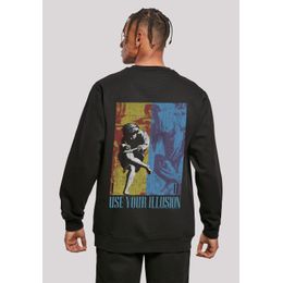 F4NT4STIC Herren Sweatshirt "Guns 'n' Roses Music Double Illusion", schwarz, Gr. XXL, Obermaterial: 50% Baumwolle, 50% Polyester, Sweatshirts, Musik,