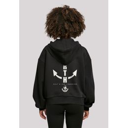 F4NT4STIC Damen Kapuzenpullover "North Anchor with Ladies Organic Oversized Hoody", schwarz, Gr. 4XL, Obermaterial: 100% Baumwolle, Pullover, Print