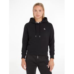 Damen Kapuzensweatshirt "CK EMBROIDERY HD", schwarz, Gr. XL, Calvin Klein Jeans, bestickt, unifarben, Sweatware, Obermaterial: 50% Baumwolle, 50%