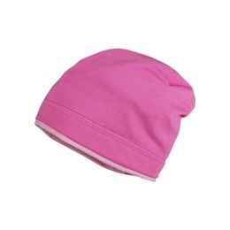 MaxiMo Jungen Beanie, pink, Gr. 57, Baumwollmischung, Mützen, UV-Schutz 50+ schützt Kinder zuverlässig vor Sonnenstrahlen
