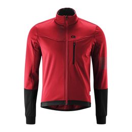 Gonso Herren Fahrradjacke "Valaff", rot, Gr. S, 100% Polyester, Jacken, Herren Softshell-Jacke, Windjacke atmungsaktiv und wasserabweisend