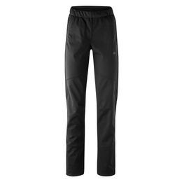 Gonso Damen Fahrradhose "Adventure Pants Softshell Hybrid W", schwarz, Gr. 42, 100% Polyester, Hosen, Damen Radhose, winddichte Softshell-Hose