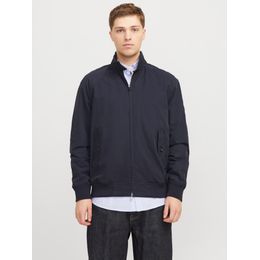 Jack & Jones JACK & JONES Herren Kurzjacke "JPRBLURALPH HARRINGTON JACKET SN", blau, Gr. L, unifarben, Web, Obermaterial: 62% Baumwolle, 38% Polyamid, Jacken