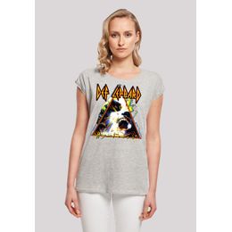 F4NT4STIC Damen T-Shirt "Def Leppard Hysteria", grau, Gr. XXL, Obermaterial: 100% Baumwolle, Shirts, Premium Qualit&auml;t