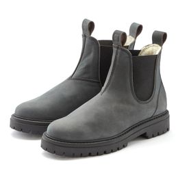 ELBSAND Damen Stiefelette, Gr. 39, grau, Obermaterial: 100% Rindsleder. Decksohle: 100% Textilmaterial. Futter: 50% Polyacryl, 50% Polyester.