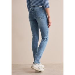 Cecil Damen Slim-fit-Jeans, blau, Gr. 36, unifarben, Jeans, 98% Baumwolle, 2% Elasthan, Jeans, aus Baumwolle mit Stretchanteil
