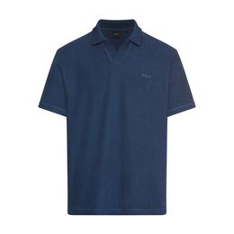 BOSS Orange Herren Poloshirt "Pe", blau, Gr. XXL, unifarben, Frottee, Obermaterial: 100% Baumwolle, Shirts, aus Frottee-Qualität