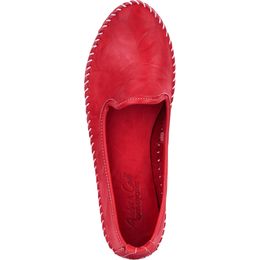 Andrea Conti Damen Slipper, Gr. 38, rot, Glattleder, Leder, Schuhe