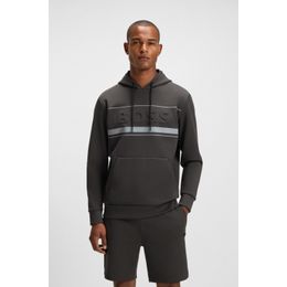 BOSS Green Herren Kapuzensweatshirt "Soody Zone", grau, Gr. M, unifarben, Sweatware, Obermaterial: 62% Baumwolle, 33% Polyester, 5% Elasthan,