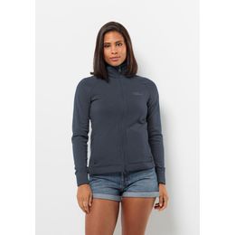 Jack Wolfskin Damen Fleecejacke "WALDSEE JKT W", blau, Gr. XS, OBERSTOFF: 83% POLYESTER, 9% WOLLE, 8% ELASTHAN; Futter: 100% POLYESTER, Jacken