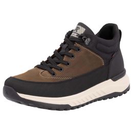 RIEKER SPORT Herren Sneaker, Gr. 44, braun, Leder, Lederimitat, Textil, Schuhe, Freizeitschuh, Outdoorschuh, Schnürboots mit TEX-Membran