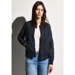 Cecil Damen Blouson, blau, Gr. XXL, unifarben, Stoff, 58% Polyester, 32% Baumwolle, 10% Nylon, Jacken, mit Stehkragen