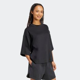 Damen T-Shirt "W ALL SZN SL T", schwarz, Gr. M, adidas Sportswear, Obermaterial: 100% Baumwolle, Shirts