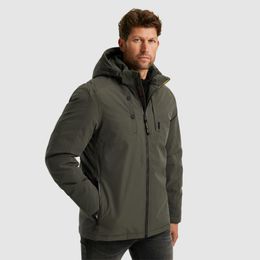 PME-Legend PME LEGEND Herren Outdoorjacke "Semi long jacket STEARPACKER Ottoman", grau, Gr. XXL, unifarben, Web, Obermaterial: 100% Polyester, Jacken, mit Kapuze