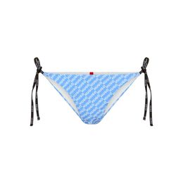 HUGO UNDERWEAR Damen Bikini-Hose "PURE SIDE TIE", blau, Gr. L, Microfaser, Obermaterial: 65% Polyester, 35% Elasthan, Badehosen, Stretch-Gewebe,