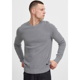 Blend Damen Strickpullover "BL Pullover BHCodford crew", grau, Gr. XXXL, unifarben, Feinstrick, Obermaterial: 100% Baumwolle, Pullover
