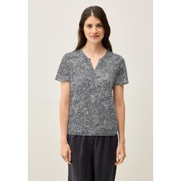 T-Shirt Cecil, Damen, Gr. L (42), grau (volcanic grau), Web, 100% Baumwolle , bedruckt, normal normal, Rundhals, B&uuml;ndchen, Shirts T-Shirt, aus reiner Baumwolle