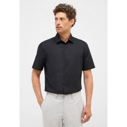 Eterna Herren Kurzarmhemd "SLIM FIT", schwarz, Gr. 40, Popeline, 100% Baumwolle, Hemden, NON IRON (b&uuml;gelfrei)