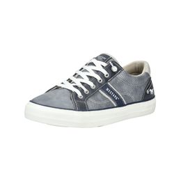 Mustang Shoes Herren Sneaker "Mustang Shoes Sneaker Lederimitat/Textil", Gr. 42, blau, Lederimitat, Textil, Schuhe