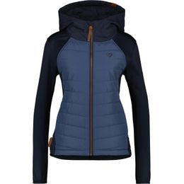 alife and kickin ALIFE & KICKIN Damen Sommerjacke "Damen SoleneAK A", blau, Gr. XXL, 100% Polyester, Jacken, Hybrid &Uuml;bergangsjacke mit regulierbarem Gummizug,